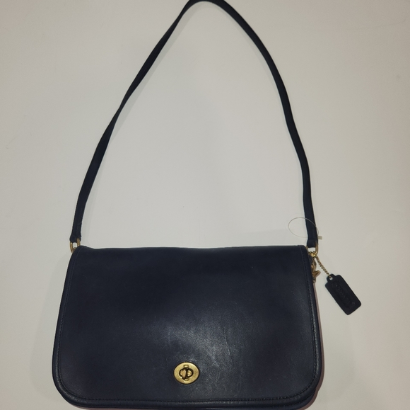 Coach | Bags | Vintage Coach Convertible Clutch 9635 Navy Blue Euc ...